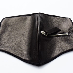 Leather Face Mask/cover Zip Breathable - Etsy