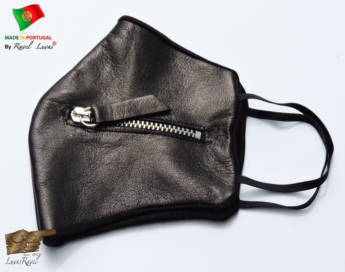 Leather Face Mask/cover Zip Breathable - Etsy