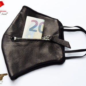 Leather Face Mask/cover Zip Breathable - Etsy