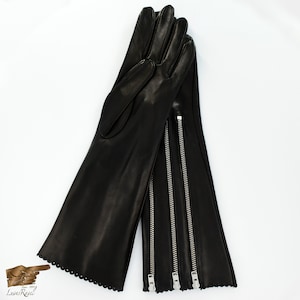 Ladies Leather Gloves With Zippers (zoey) - Etsy