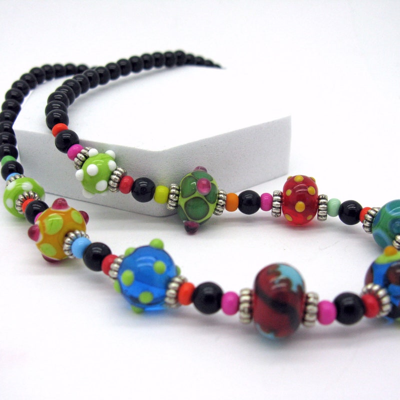 Lampwork Bead Necklace - Etsy
