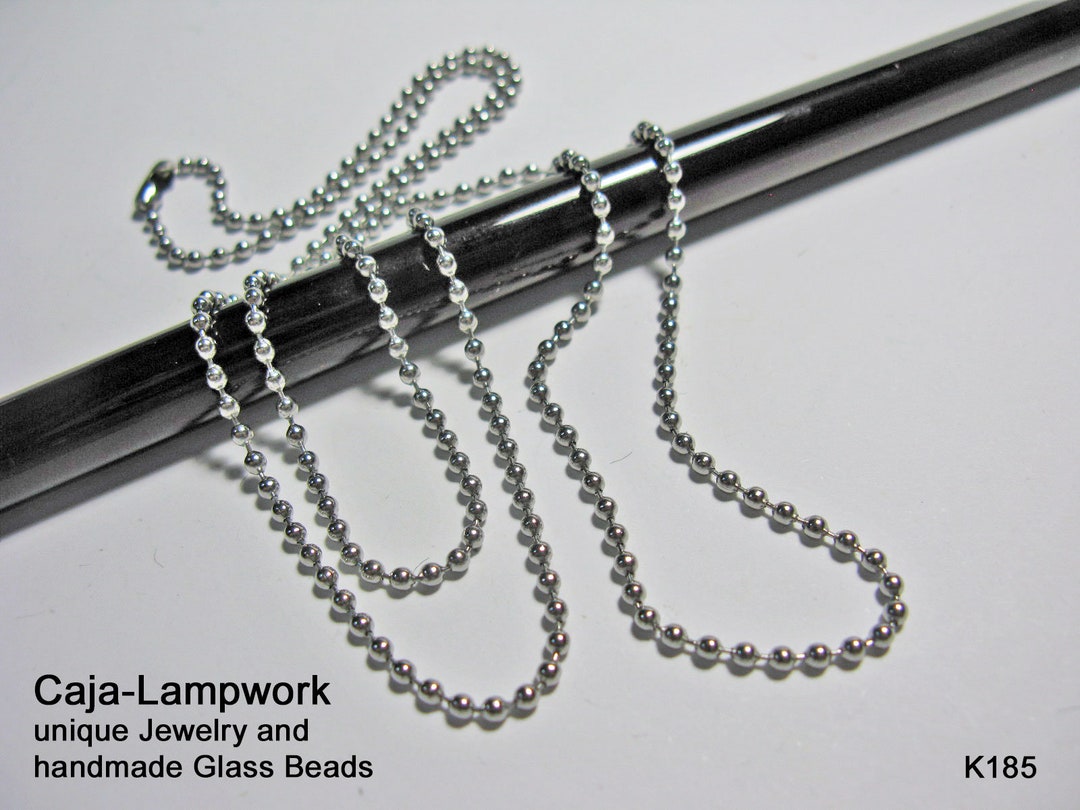 Simple Ball Chain Made of Stainless Steel, 80 Cm, Silver, Chain for ...