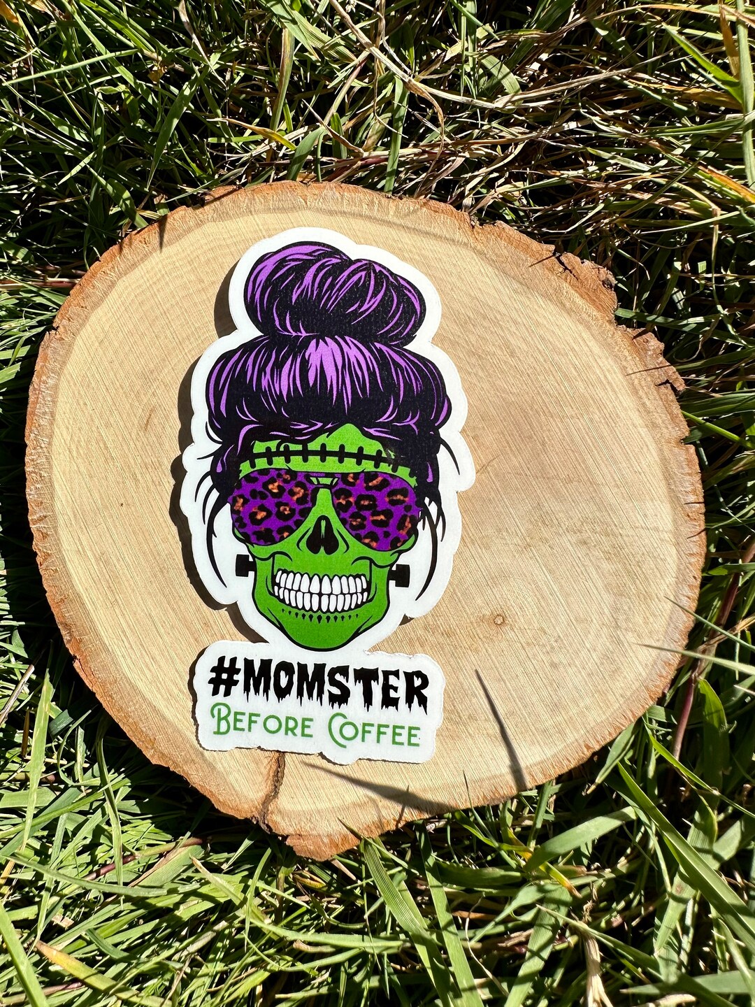 Monster Before Coffee Sticker - Etsy