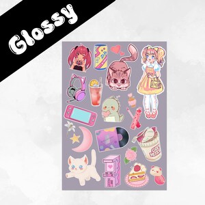 Cute Anime ,sticker Sheet, Junk Journal Crafts, Everday Planner, Card ...