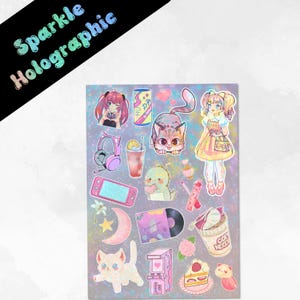Cute Anime ,sticker Sheet, Junk Journal Crafts, Everday Planner, Card ...