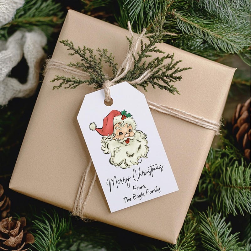Christmas Name Tag - Etsy