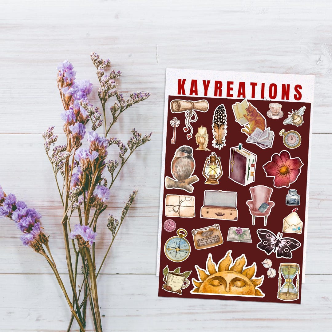 1800s Sticker Sheet for Junk Journal Enthusiasts/ Charming Vintage Folk ...