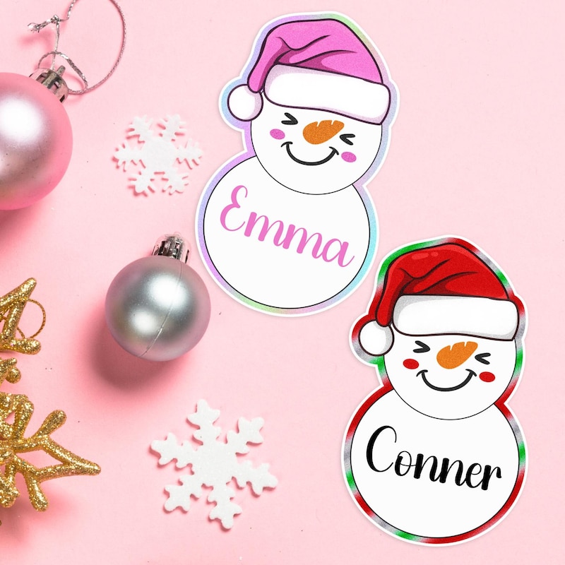 Christmas Name Tag - Etsy