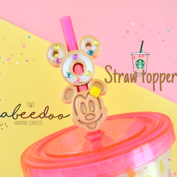 Mickey Mouse Straw Topper - Etsy