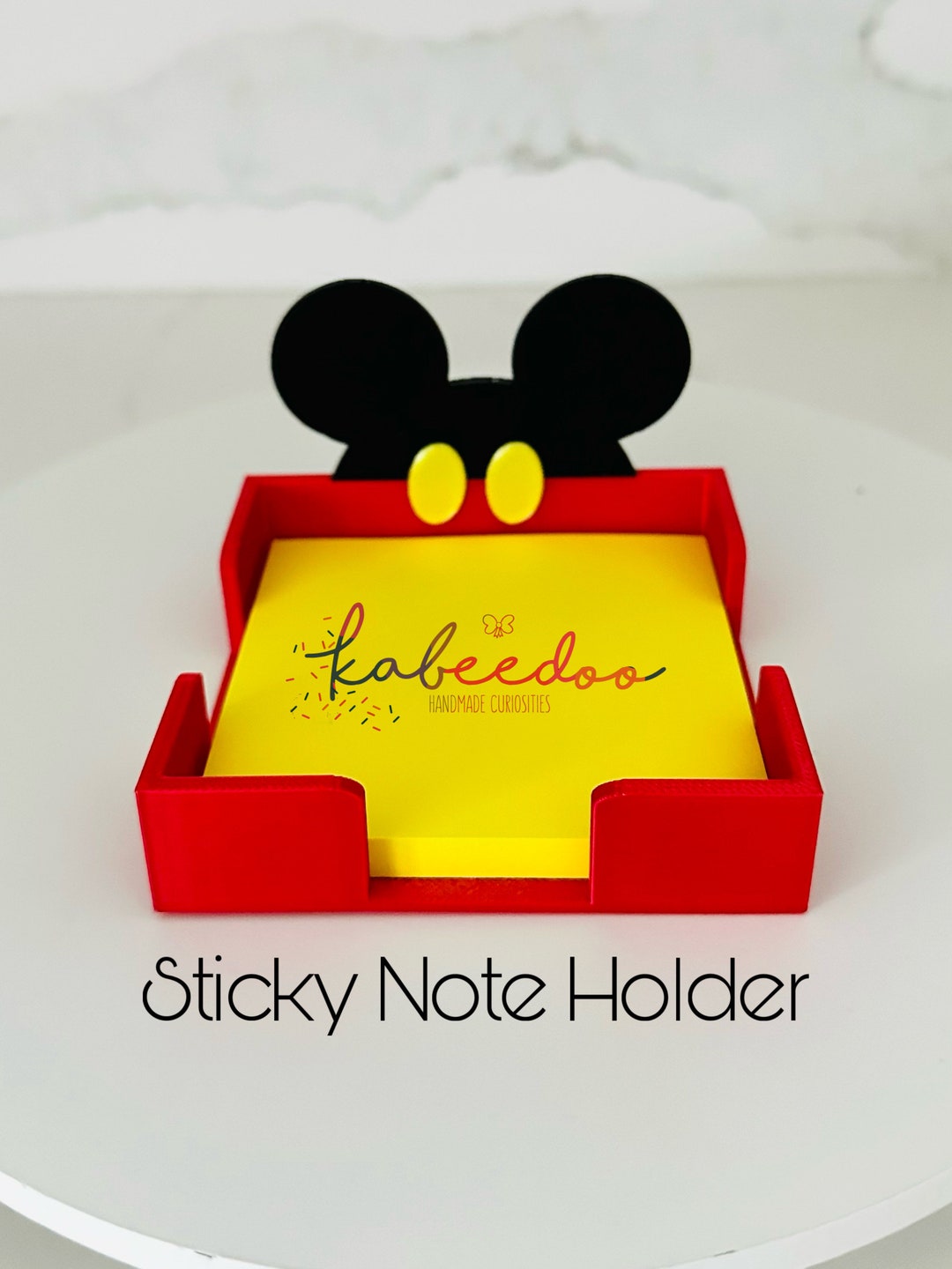 Mickey Desk Accessory, Mickey Mouse Sticky Note Holder, Disney Post-it ...