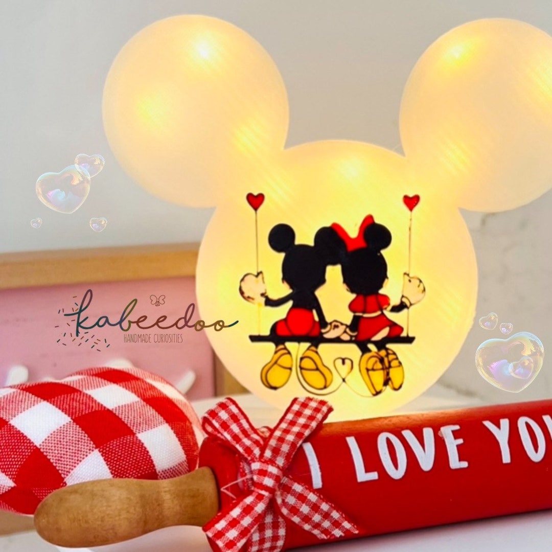 Disney Mickey and Minnie Light Tiered Tray Home Decor, Mickey Decor for ...