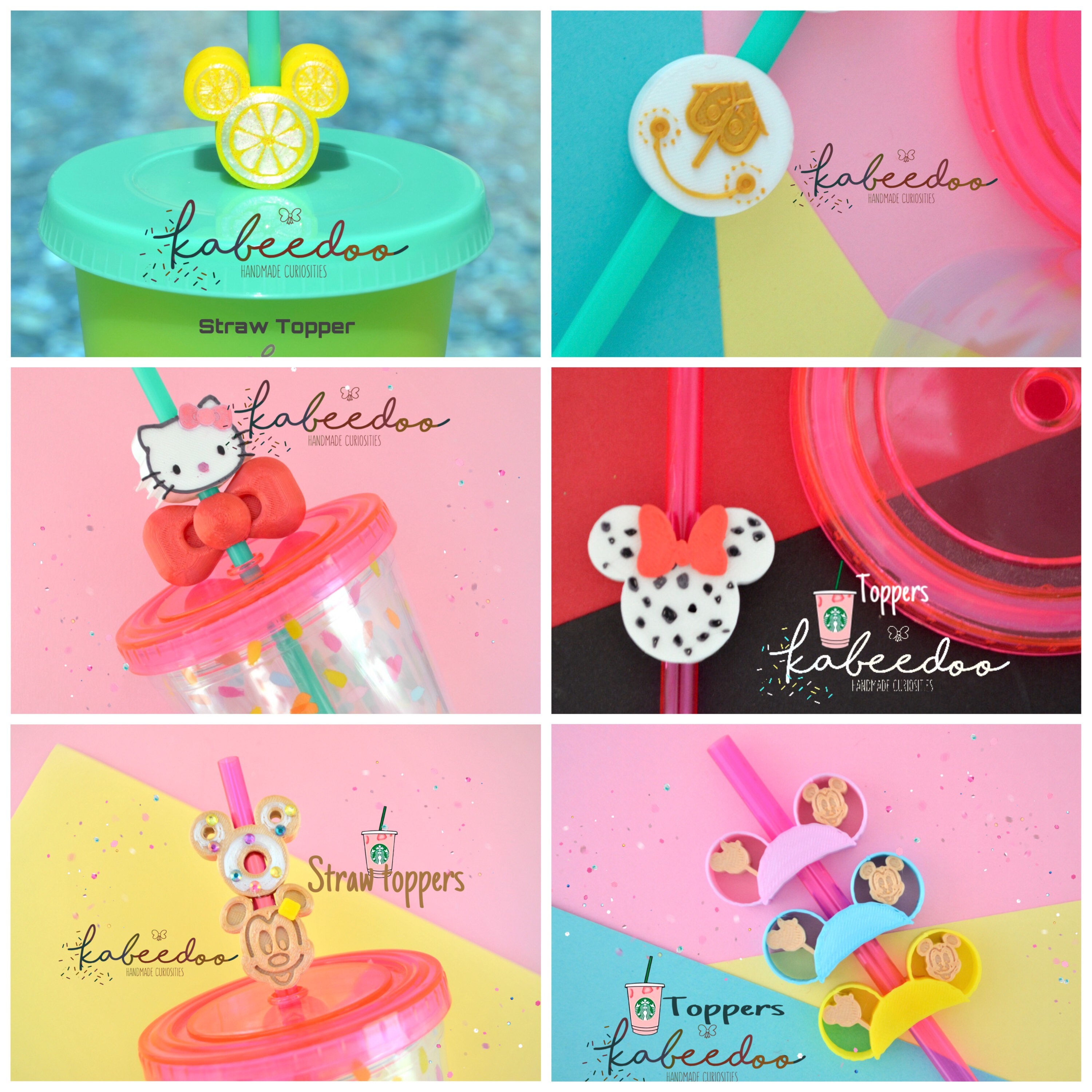 Disney Straw Charm Straw Topper Mickey Snack Straw Toppers - Etsy