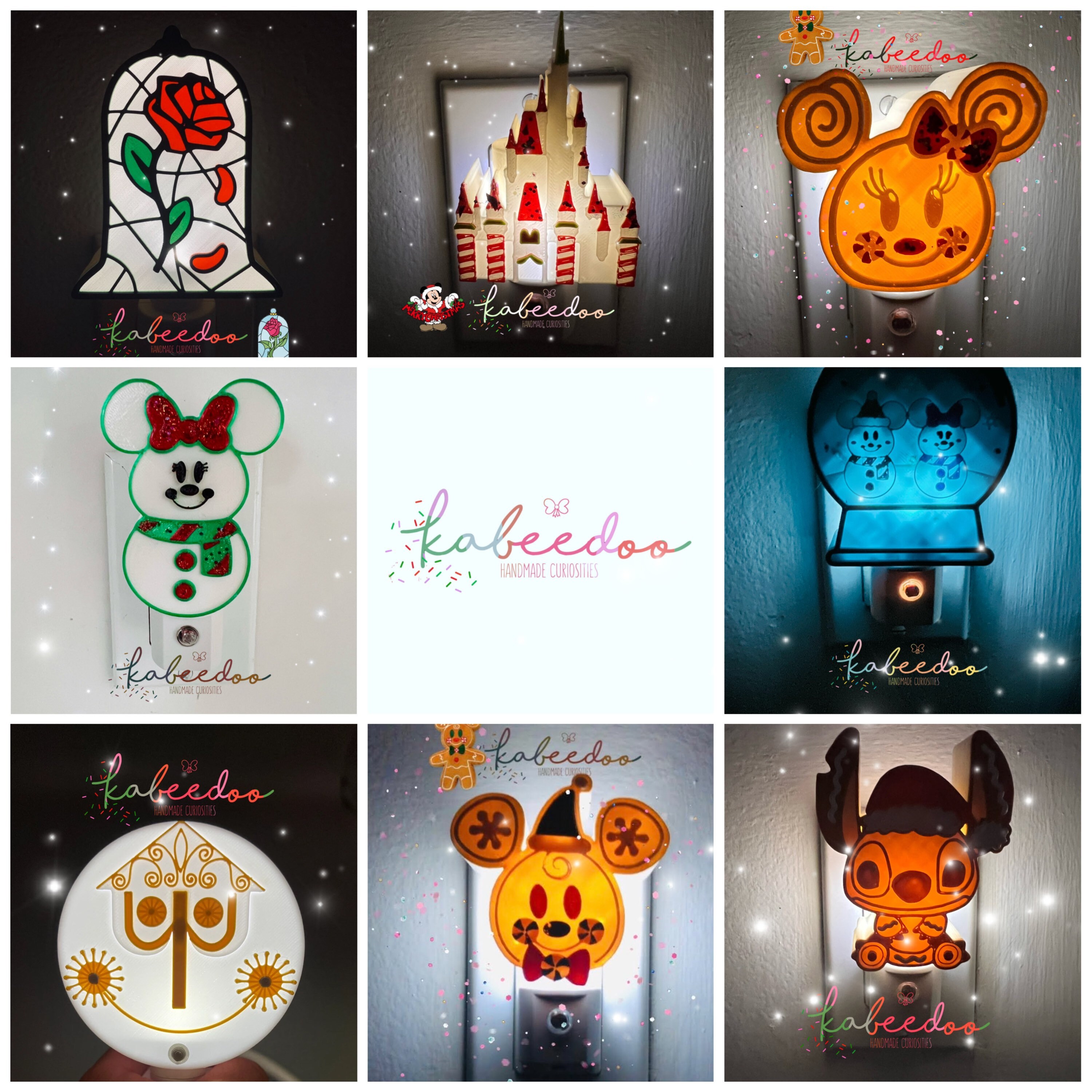 Disney Princess Belle Rose Decor, Children Nightlight, Nursery Decor ...