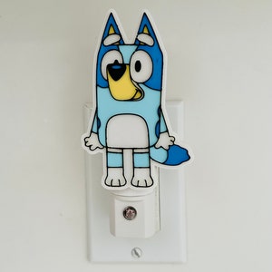 Bluey the Dog Led Night Light, Bluey Bingo Gift for Kids, Blue Dog ...
