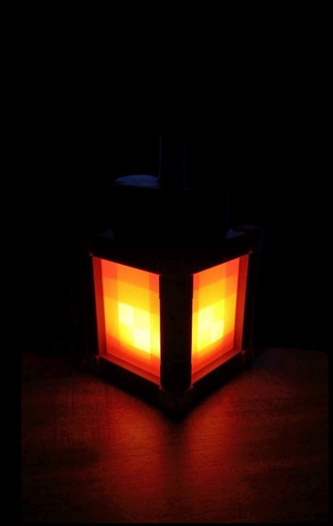 Pixelated Minecraft Lamp Lantern Light Pixels Kid Minecraft Birthday ...
