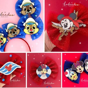 Mickey Disney Cruise Logo Hair Bow, Disney Sea Bow, Summer Bow, Baby ...