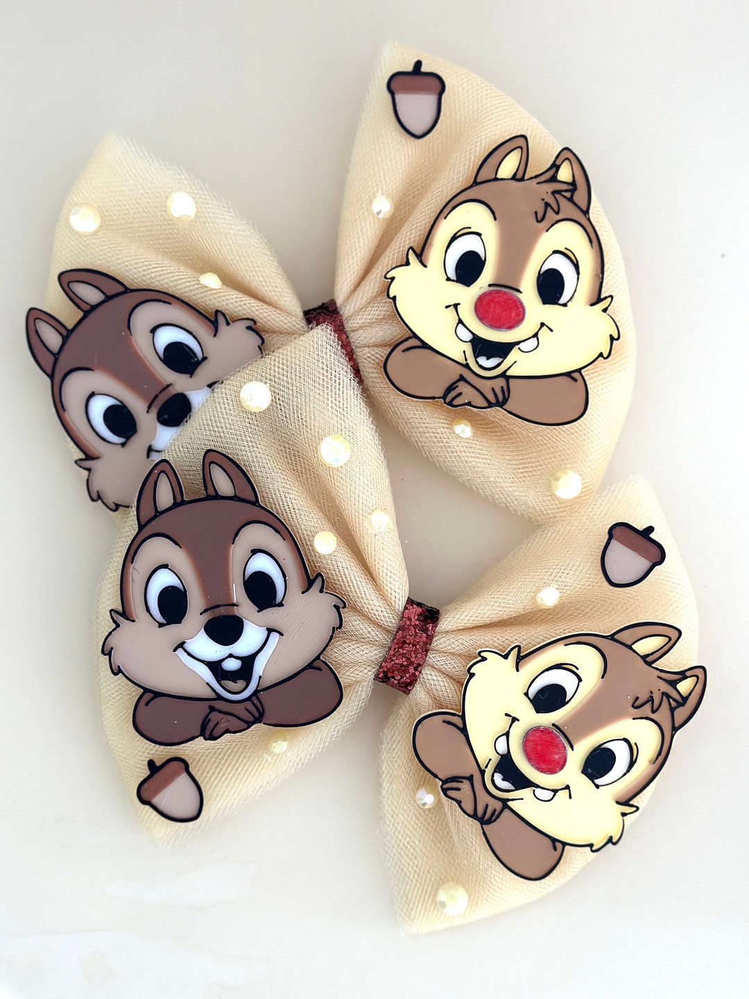 Chip and Dale Hair Bow, Disney Park Chip and Dale Headband, Fall Disney ...