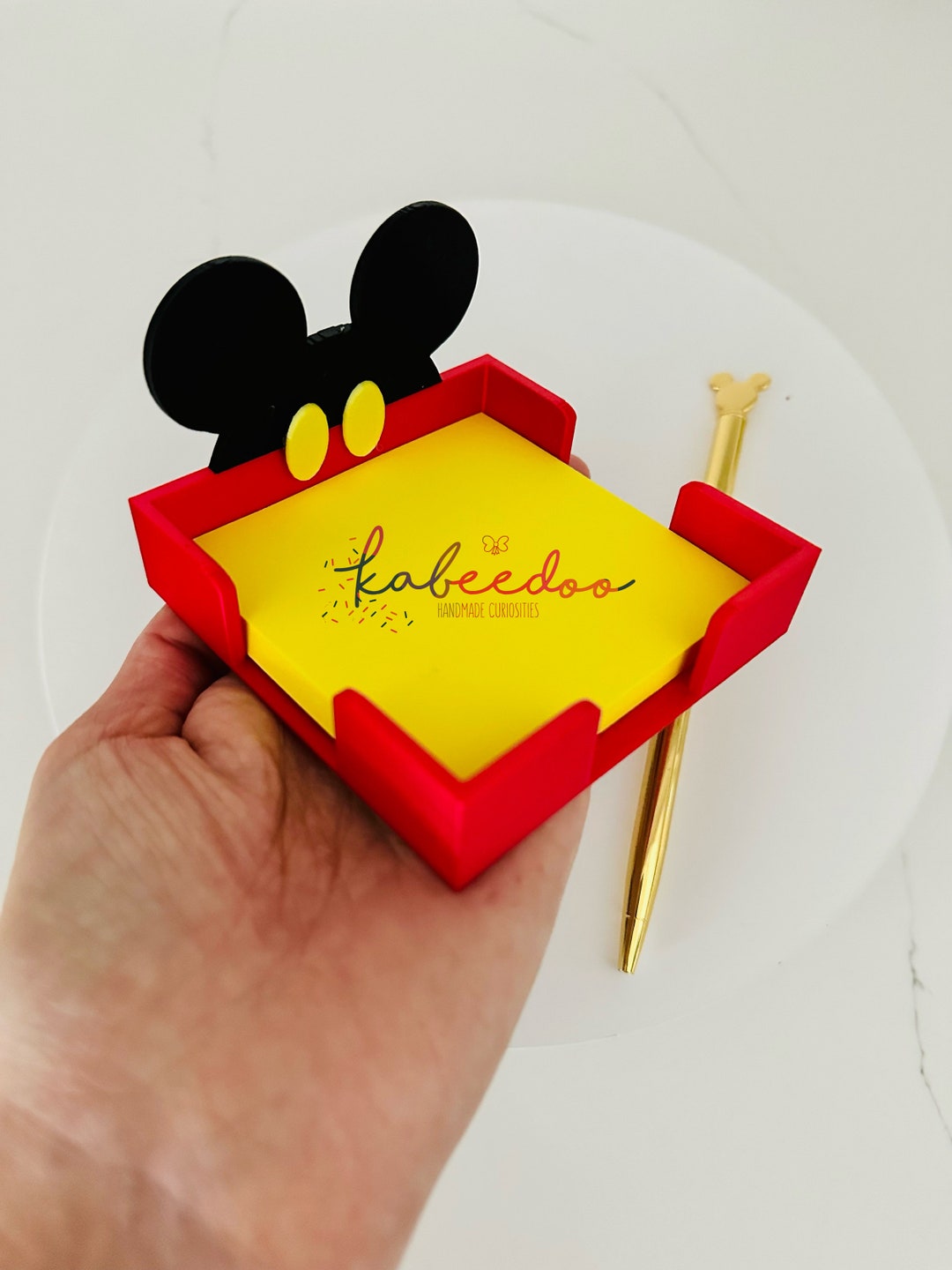 Mickey Desk Accessory, Mickey Mouse Sticky Note Holder, Disney Post-it ...
