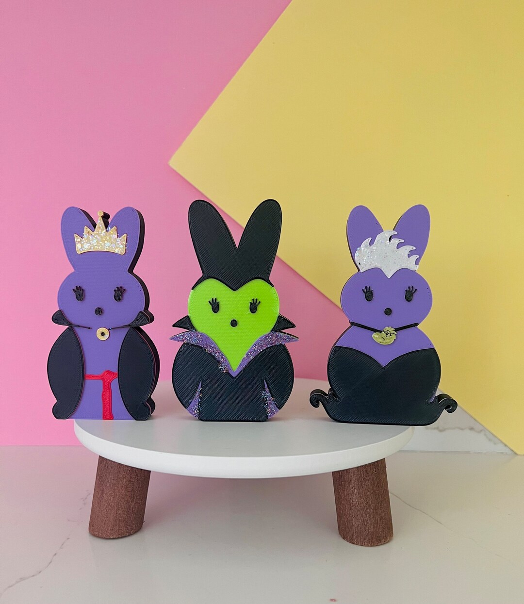 Disney Easter Villain Peep Tier Tray, Easter Egg Family Home Decor ...