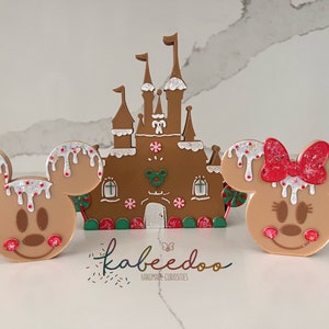 Mickey Gingerbread Tiered Tray Decor Mouse Christmas Decor - Etsy