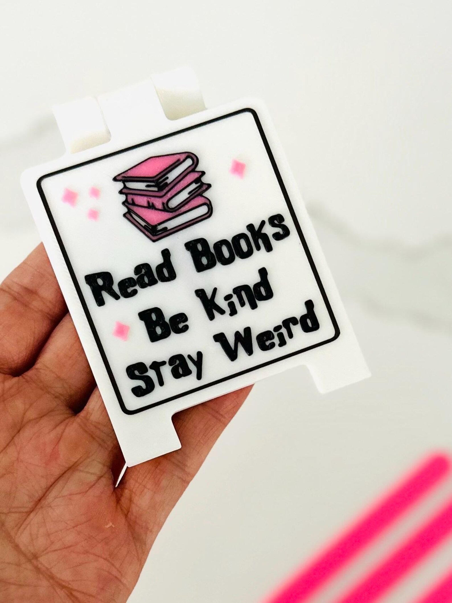 Office Decor Read Books Be Kind Stay Weird Tray Sign Funny Desk ...