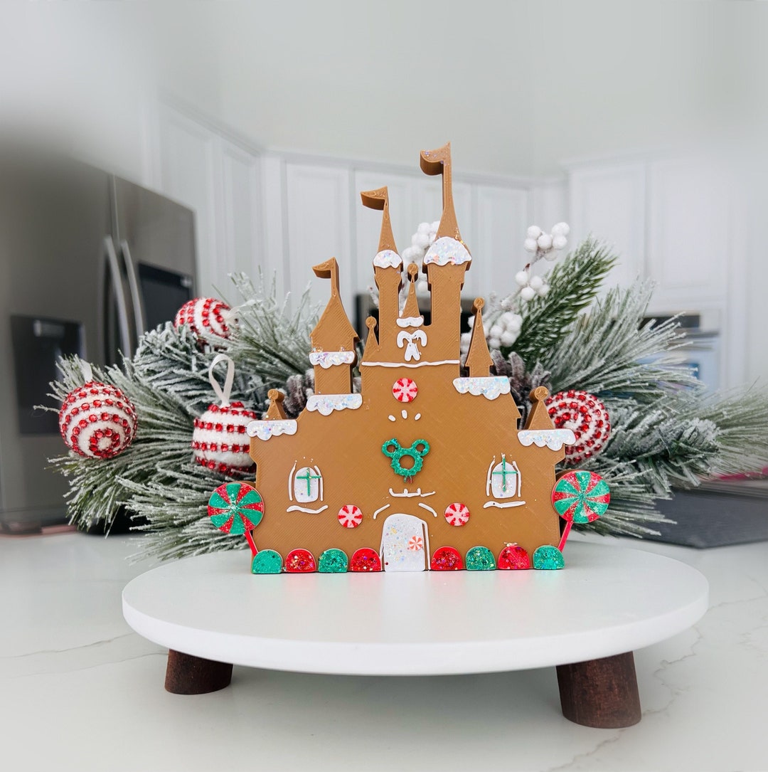 Chrismtas Cinderella Castle, Disney Gingerbread Castle Decor, Mickey ...