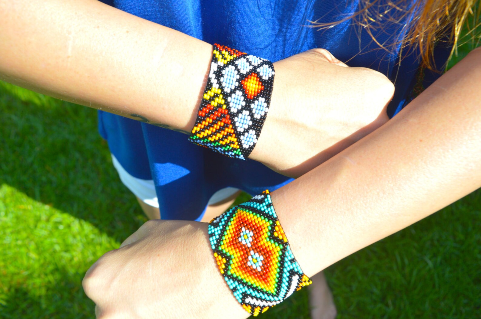 Sacred Wrist Bracelets Hand Woven Beaded Ceremony Medicine Prayer ...