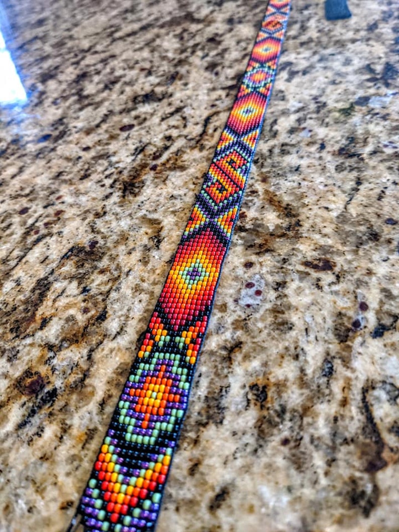 Violet Flame Hatband Handwoven Beaded Fire Band Sacred Native Tribal ...