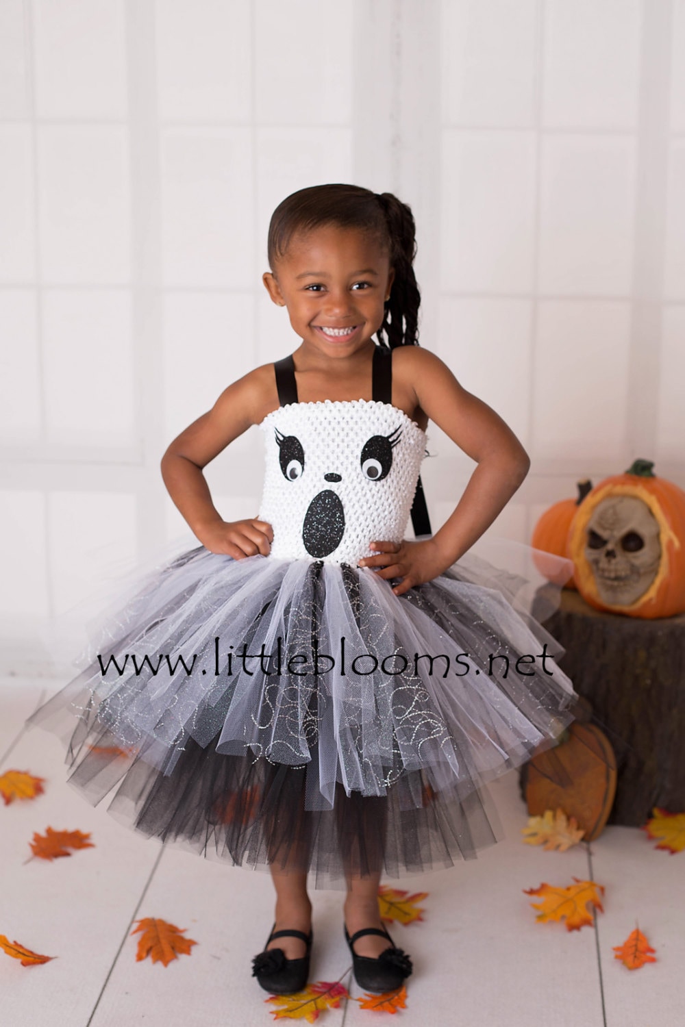 Little Girl Ghost Tutu Dress for Girls, Toddler Girl Halloween Costume ...