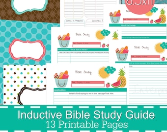 Inductive Bible Study Guide Printables PDF Christian Bible | Etsy