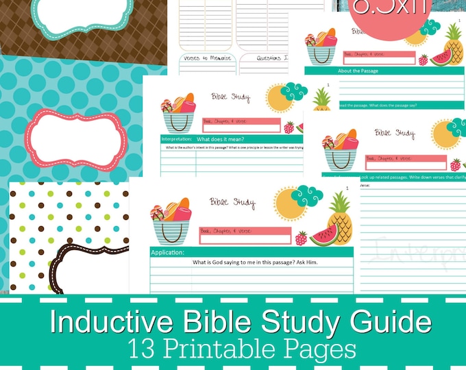 Inductive Bible Study Guide Printables PDF Christian Bible - Etsy