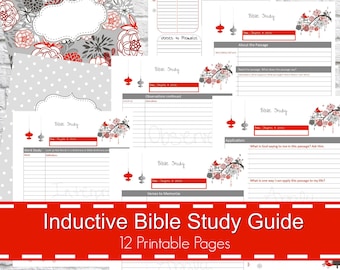 Inductive Bible Study Guide Printables PDF Christian Bible | Etsy