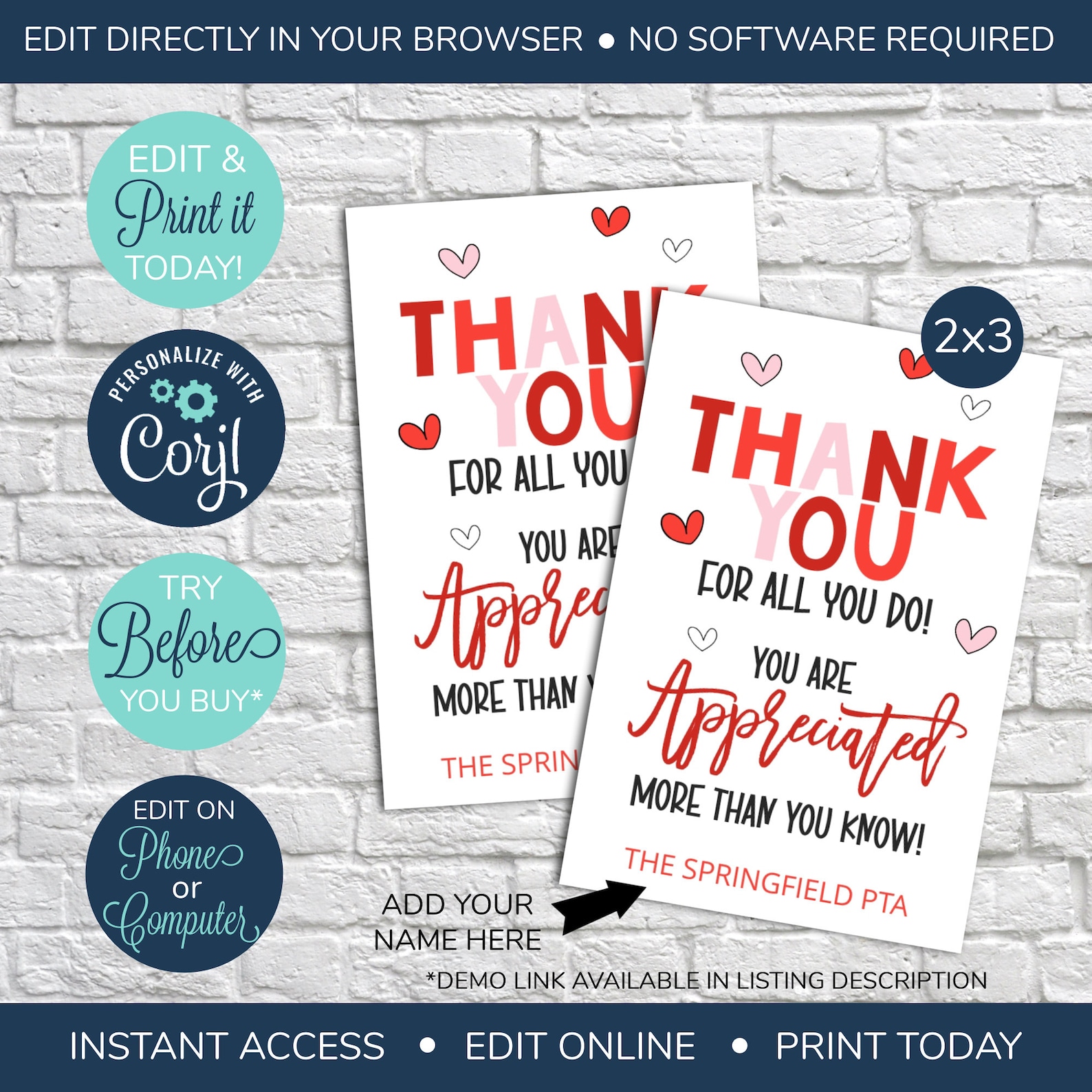 EDITABLE Valentine's Day Appreciation Gift Tag Teacher - Etsy