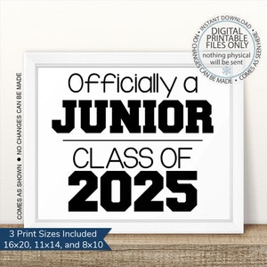 PRINTABLE Junior Class of 2025 First Day of Junior Year - Etsy