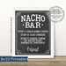 Printable Nacho Bar Sign, Printable Nacho Table Sign, Table Sign Fiesta ...