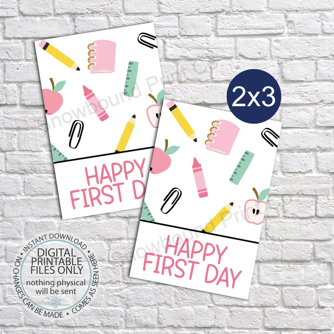 Printable Welcome Back to School Tags, Teacher Gift Tags, First Day of ...