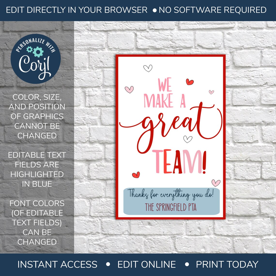 EDITABLE Valentine's Day Appreciation Gift Tag Teacher - Etsy