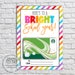 Printable Back to School Teacher Gift, Here's to a Bright School Year ...