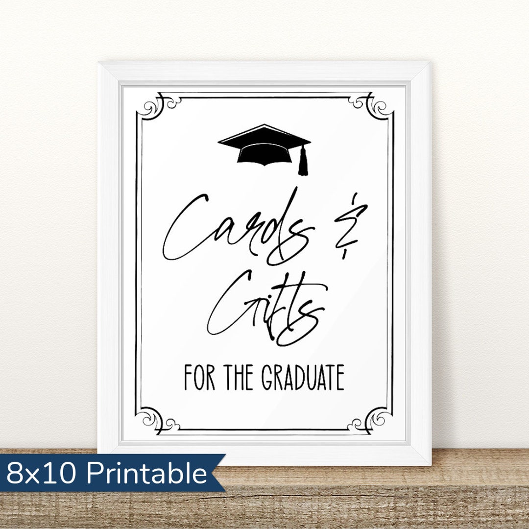 Cards and Gifts for the Graduate, Printable Graduation Sign, Class of ...
