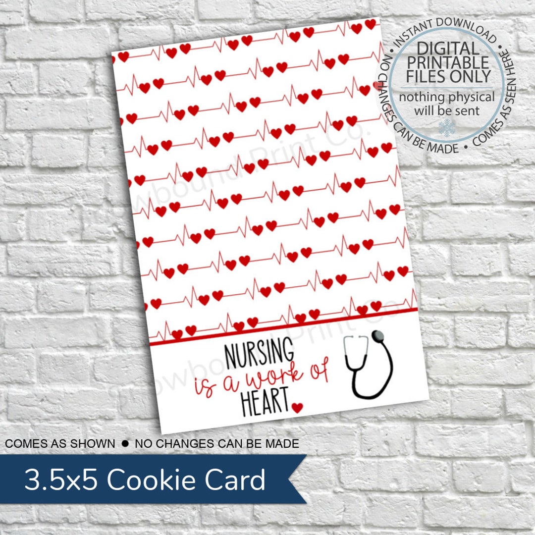 PRINTABLE Mini Cookie Card - 3.5"x5" - Thank You Card, Cookie Card ...