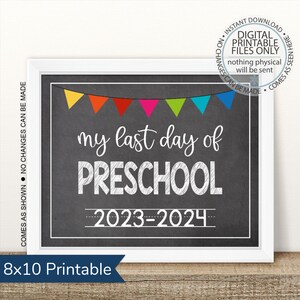 Preschool Printable, Last Day of Preschool 2024, Last Day of School ...