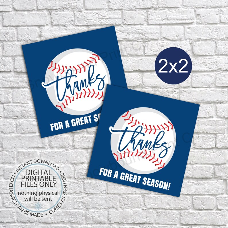 Printable Thank You Gift Tag for Baseball Coach Gift Idea for - Etsy