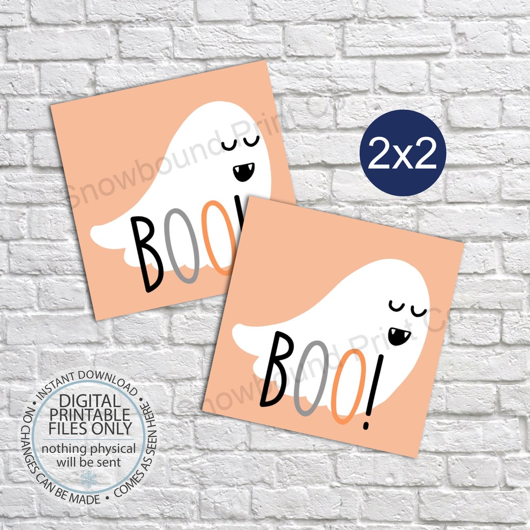 Printable Halloween Gift Tags, Ghost Gift Tags, Halloween Boo Tag ...
