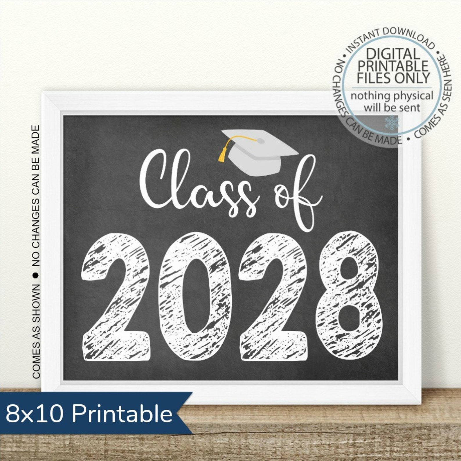 Printable Class of 2028 Graduation Sign Senior Pictures Photo | Etsy