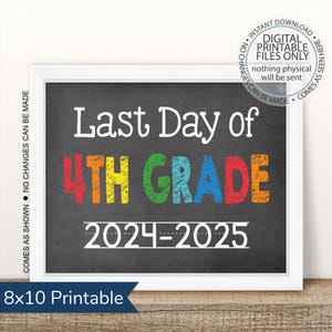 Printable Last Day of Fourth Grade 2024-2025, Last Day of School ...
