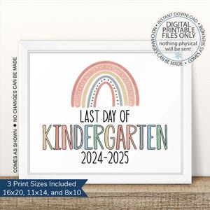 Printable Last Day of Kindergarten 2024-2025, Last Day of School ...