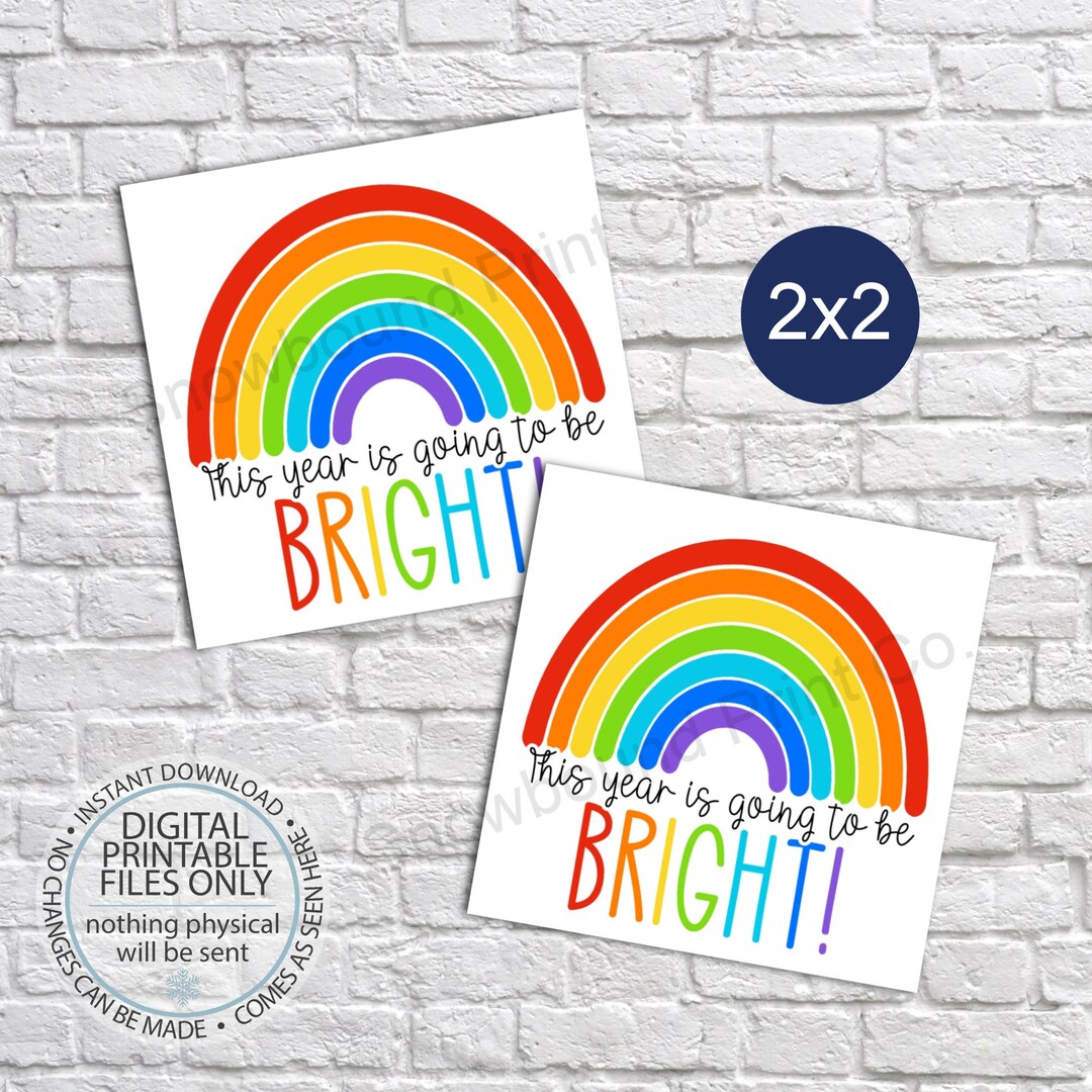 Printable This Year is Looking Bright Tag, Back to School Year Tag ...