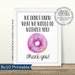 Donut Thank You Sign, Printable Donut Sign, Donut Appreciation Sign ...
