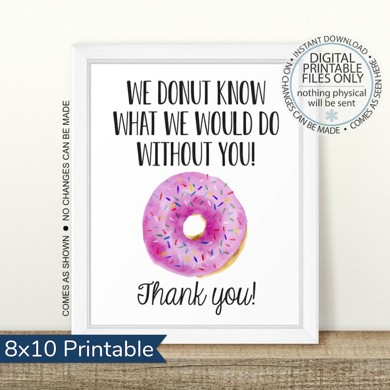 Donut Appreciation Sign - Etsy
