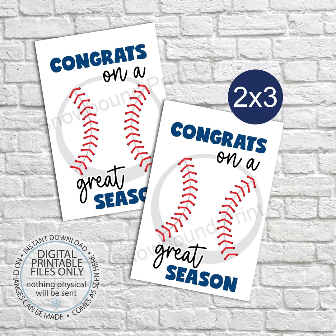 Printable Thank You Gift Tag for Baseball Coach, Gift Idea for Baseball ...